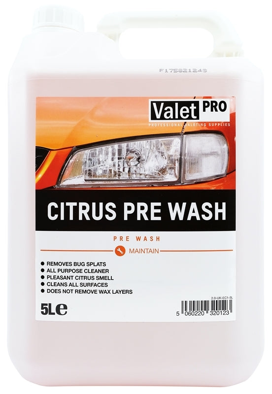 Valet Pro Citrus Pre-wash 5 Litres – Custom LED -Automotive LED | HID ...